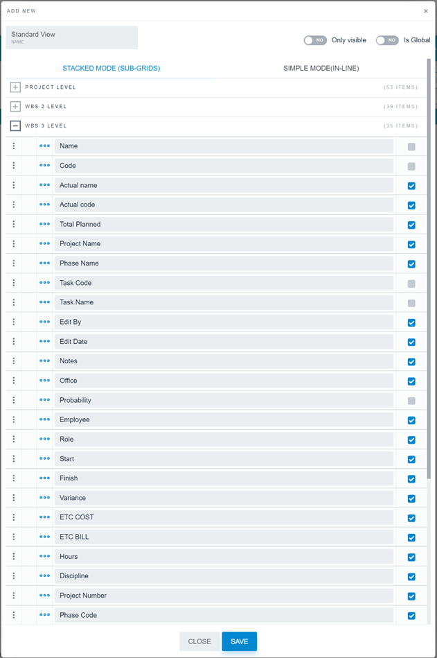 Editing Schema/Views – Planifi