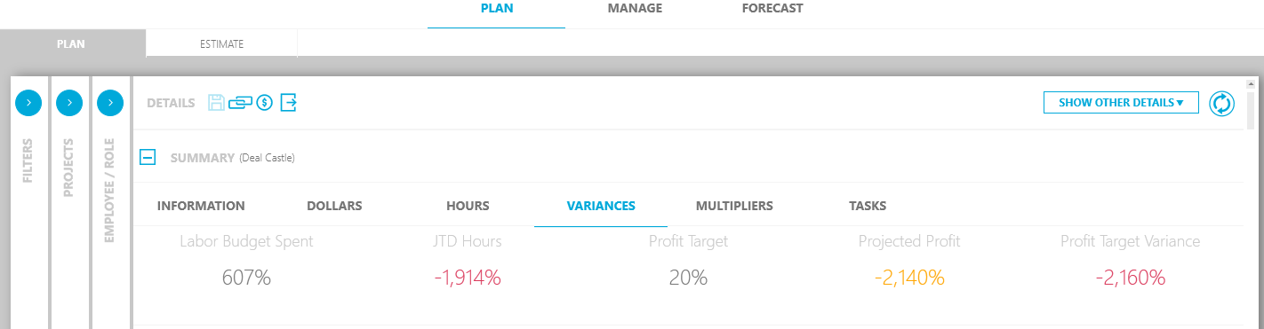 Project Summary - Variances – Planifi
